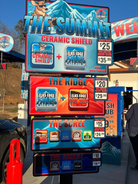 Available Washes | Wash Club Pricing | Elks Edge Express Wash